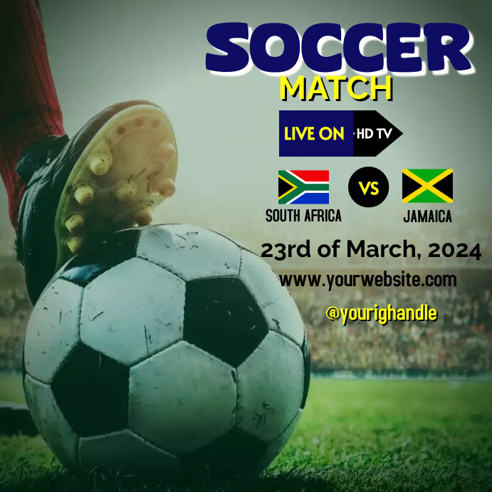 Plantilla de Annoucing Soccer Match Instagram Post | PosterMyWall