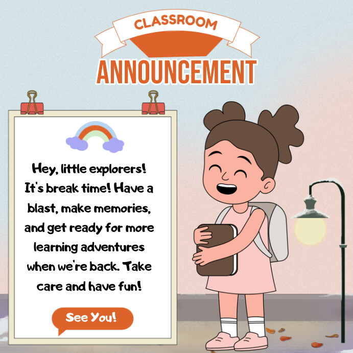 Plantilla de Announcement Classroom | PosterMyWall