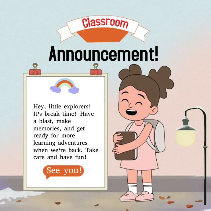 Announcement classroom templates | PosterMyWall