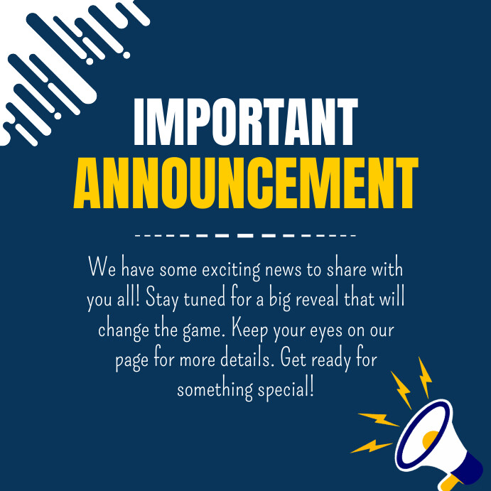 Announcement Template | PosterMyWall