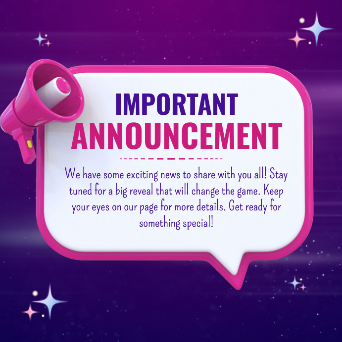 Modèle Announcement | PosterMyWall