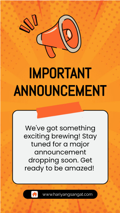 Modèle Announcement | PosterMyWall