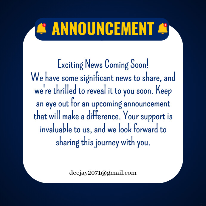 Announcement Template | PosterMyWall