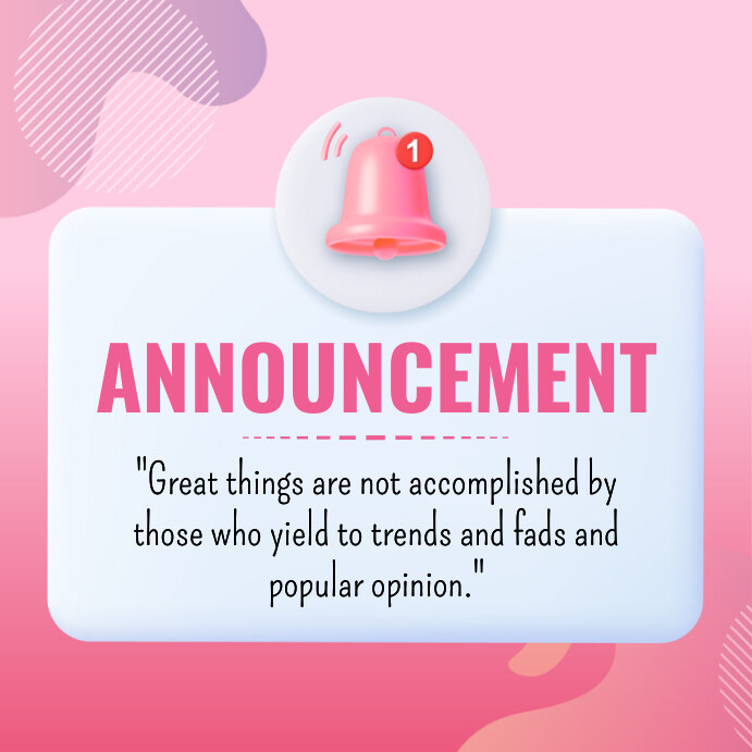 Announcement Template | PosterMyWall