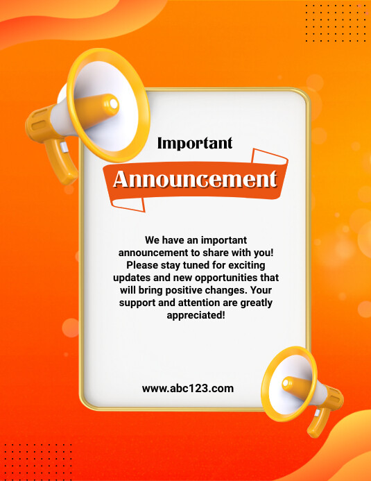 Announcement Template | PosterMyWall