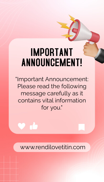 ANNOUNCEMENT Template | PosterMyWall