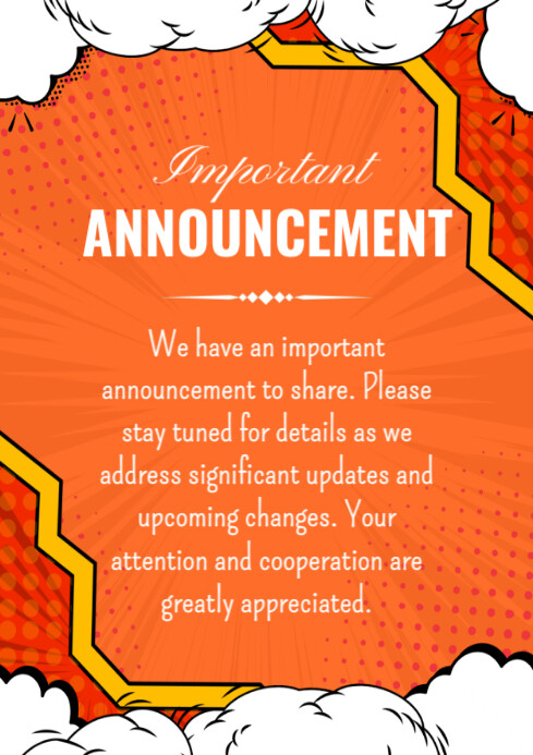 Announcement Template | PosterMyWall