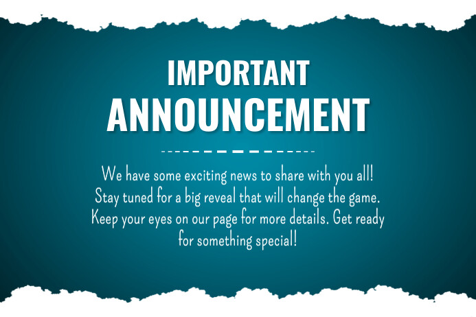 Announcement Template | PosterMyWall