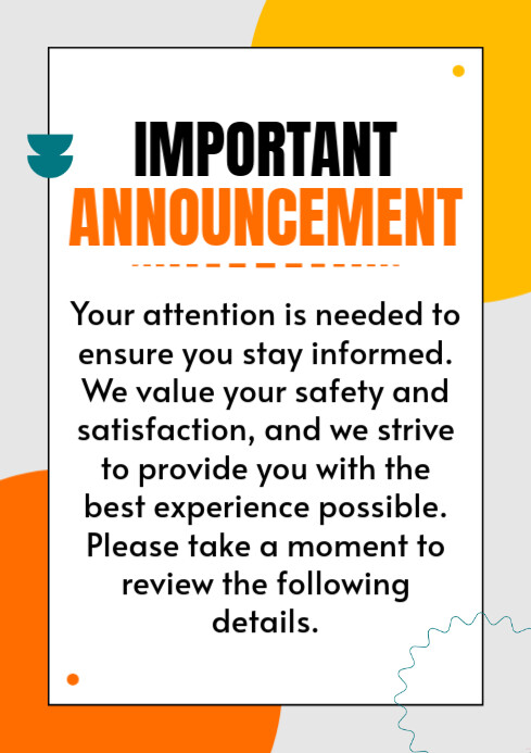 Announcement Template | PosterMyWall