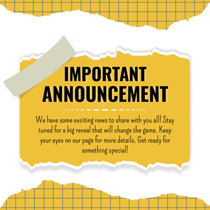 Announcement Template | PosterMyWall