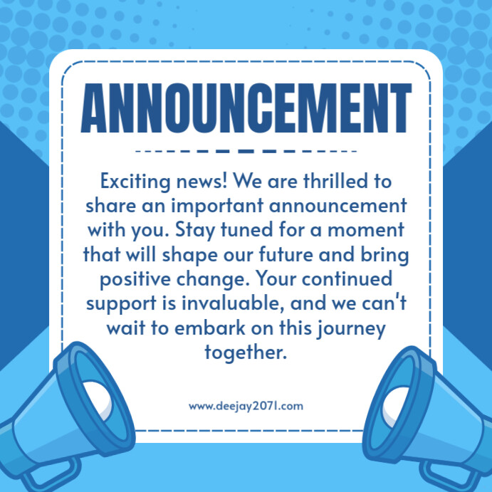 Announcement Template | PosterMyWall
