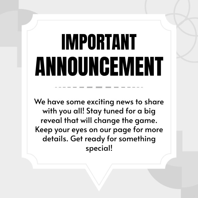 Plantilla de Announcement | PosterMyWall