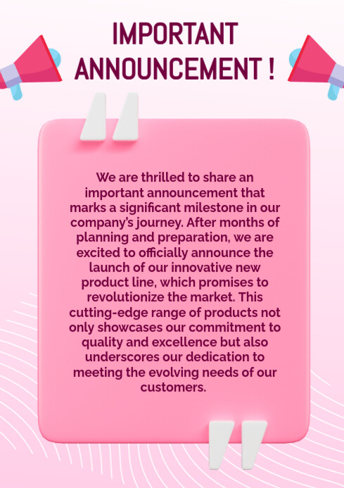 Plantilla de ANNOUNCEMENT | PosterMyWall