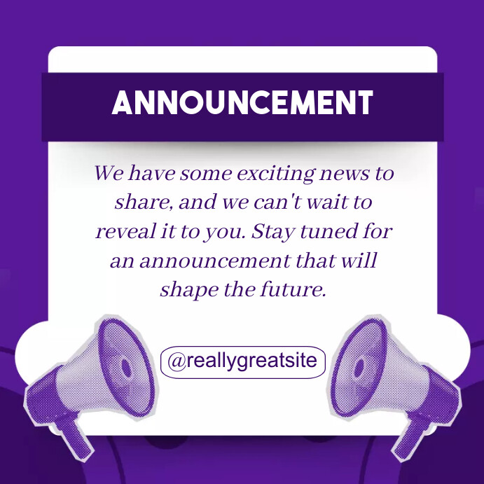 Announcement Template | PosterMyWall