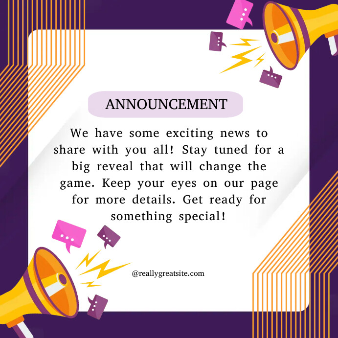 Plantilla de Announcement | PosterMyWall