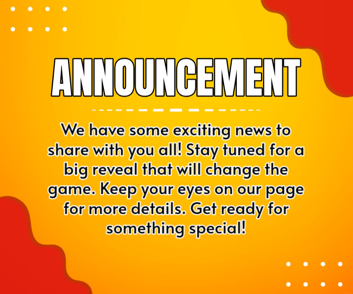 Announcement Template | PosterMyWall