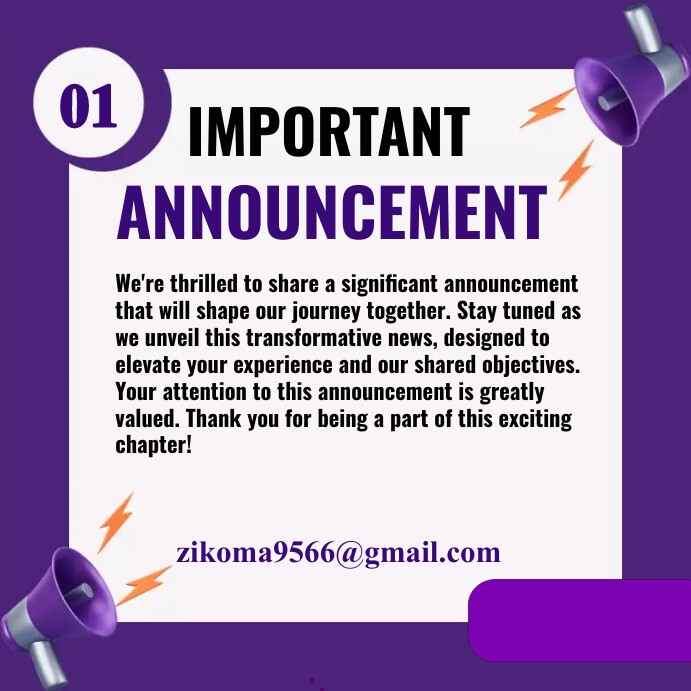 announcement Template | PosterMyWall