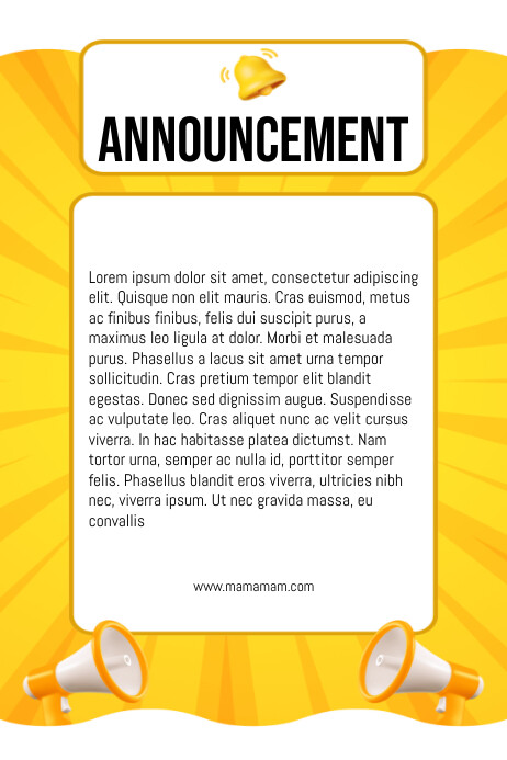 Copy of announcement | PosterMyWall