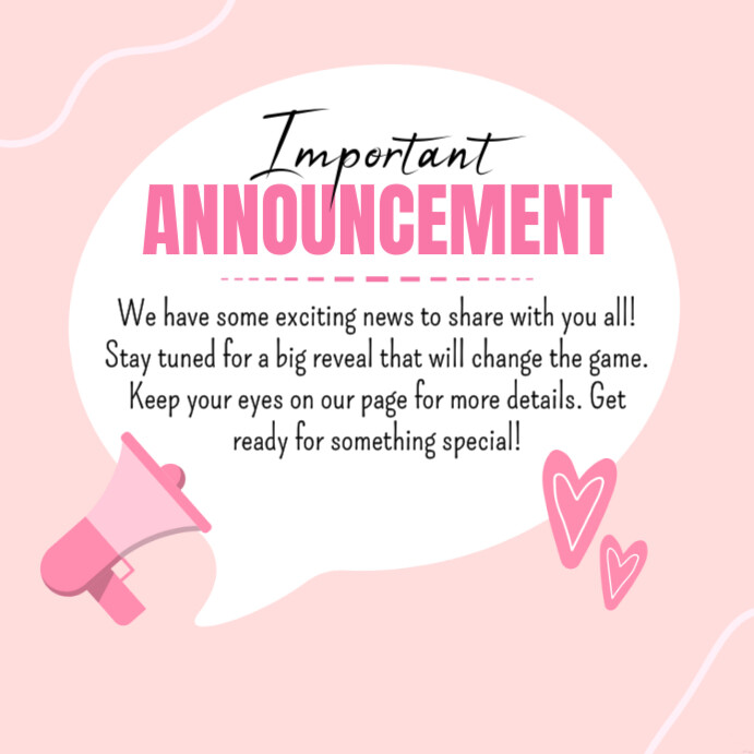 Announcement Template | PosterMyWall