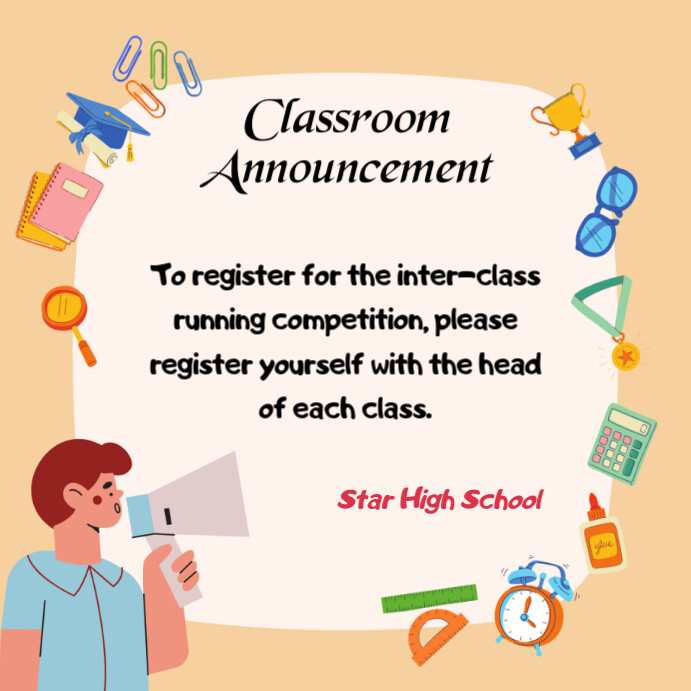 Copy of announcement | PosterMyWall