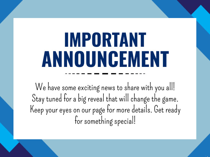 Announcement Template | PosterMyWall