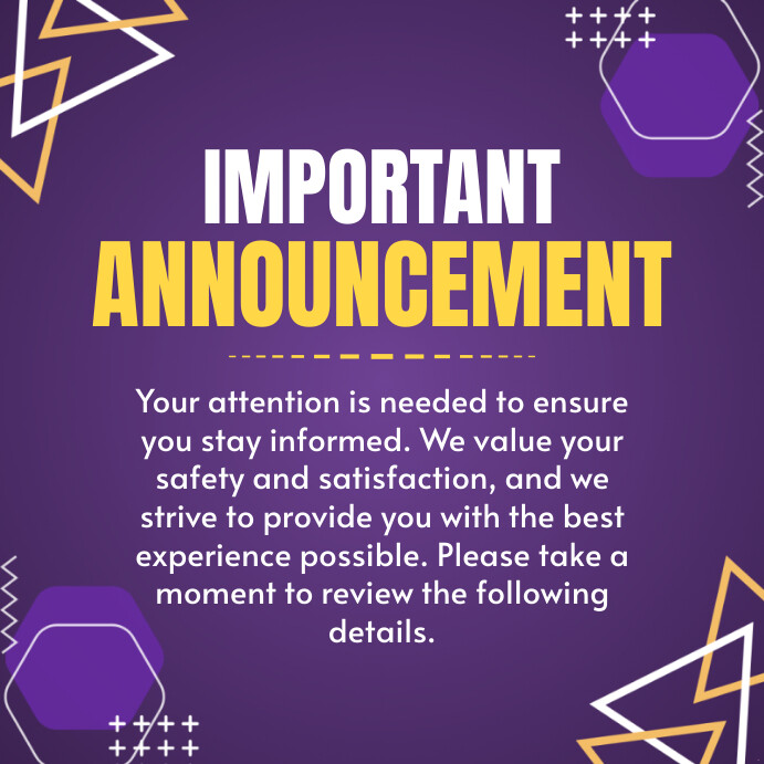 Announcement Template | PosterMyWall