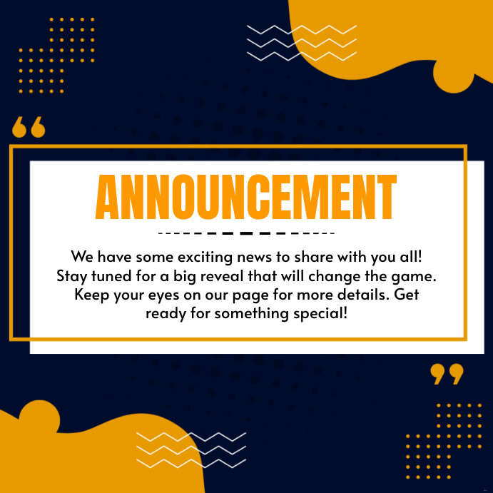 Announcement Template | PosterMyWall