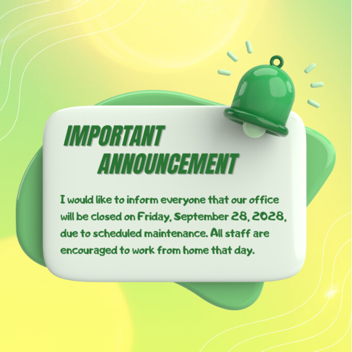 ANNOUNCEMENT Template | PosterMyWall