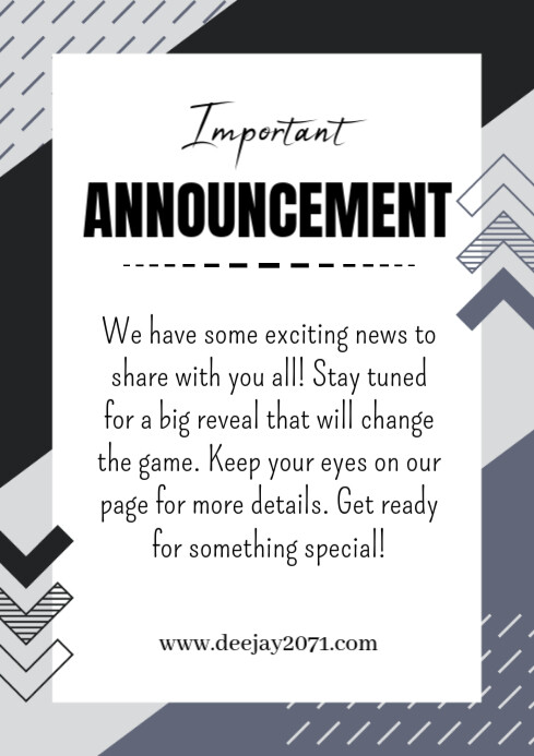 Announcement Template | PosterMyWall