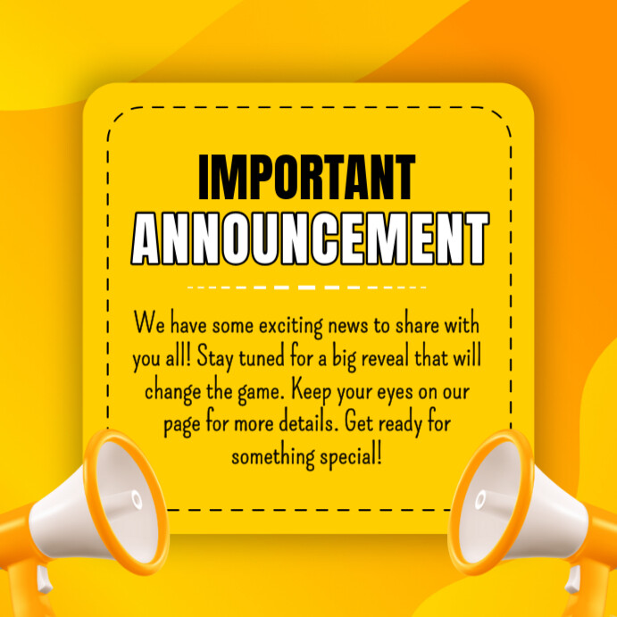 Announcement Template | PosterMyWall