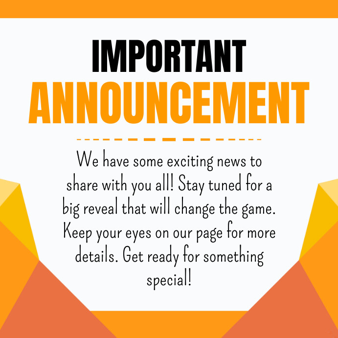 Announcement Template | PosterMyWall