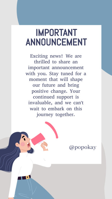 Modèle Announcement | PosterMyWall