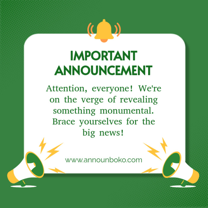 announcement Template | PosterMyWall