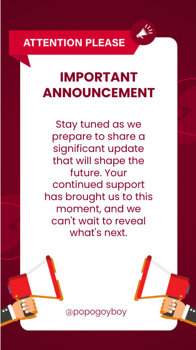 Modèle Announcement | PosterMyWall