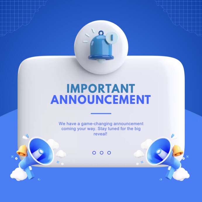 Announcement IG Post Templat | PosterMyWall