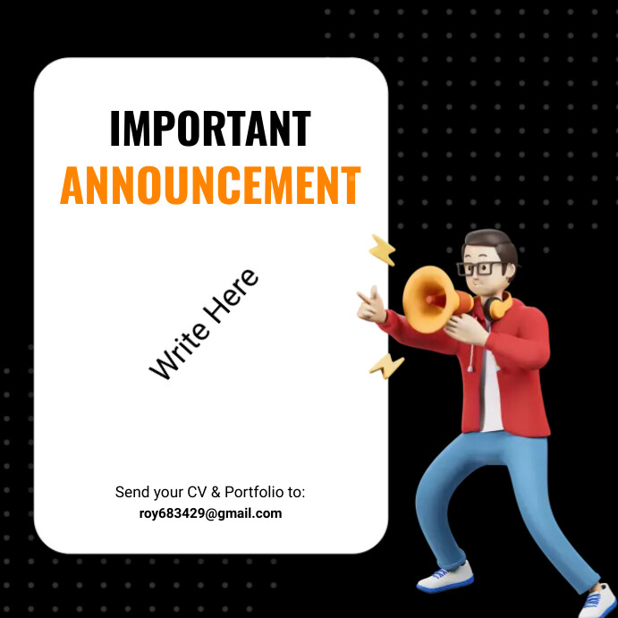 Plantilla de Announcement poster | PosterMyWall