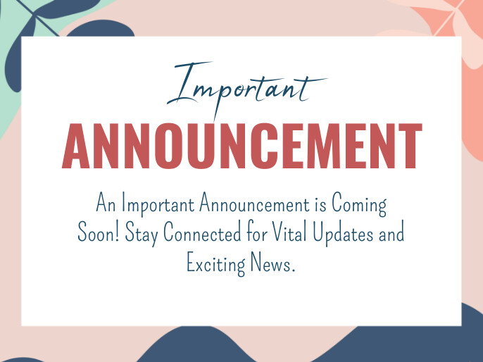 Announcement Poster Template | PosterMyWall