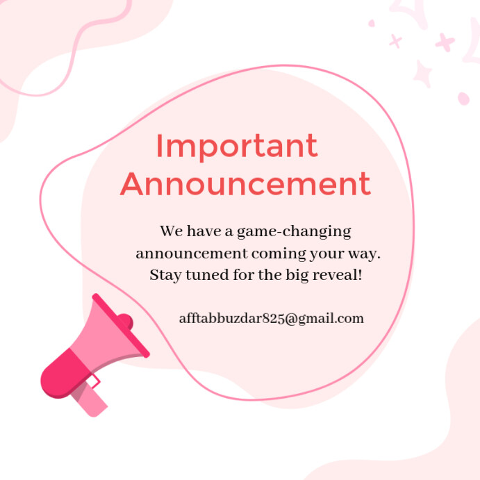 Modèle Announcement posters | PosterMyWall