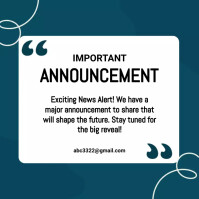 Announcement Template | PosterMyWall