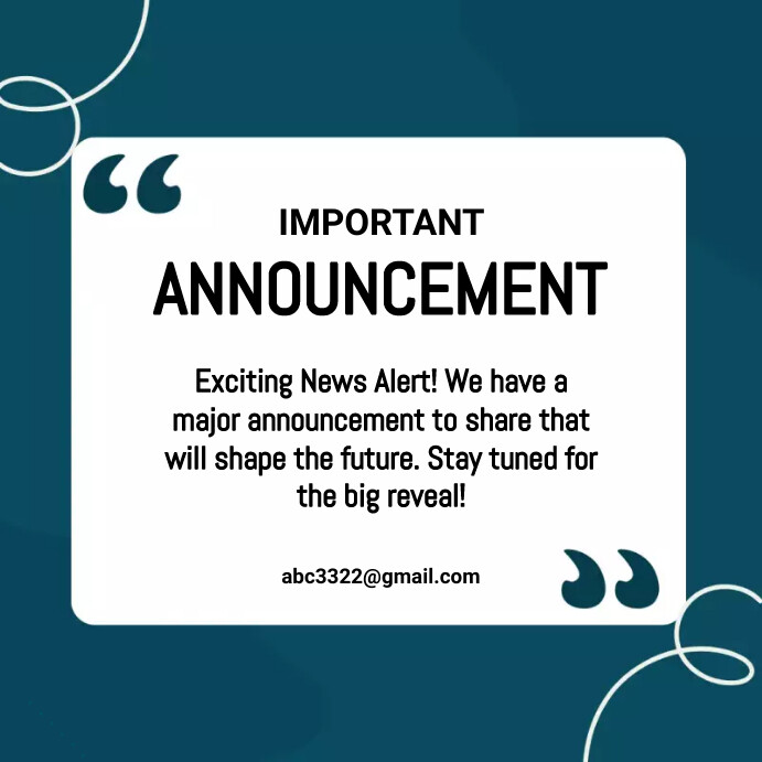 Announcement Template | PosterMyWall