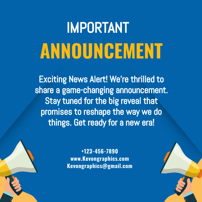 Announcement Template | PosterMyWall