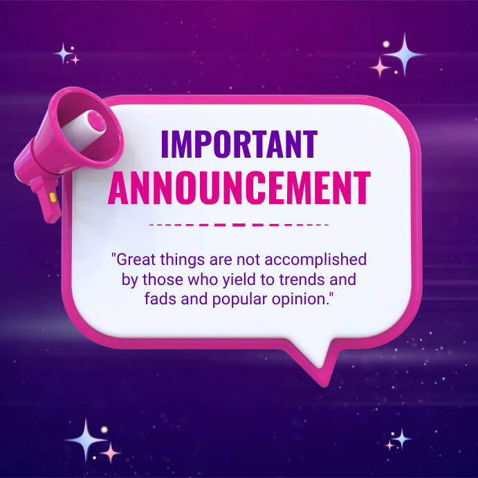 Announcement template | PosterMyWall