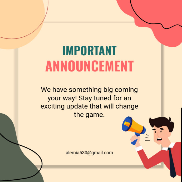 Announcement Template Modelo | PosterMyWall