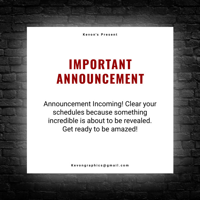 Announcement Template | PosterMyWall