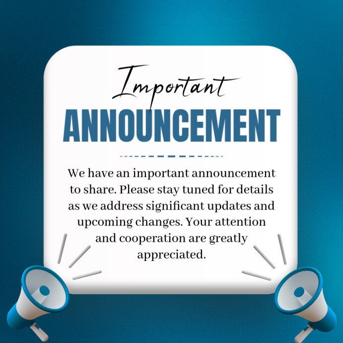 Announcement template | PosterMyWall