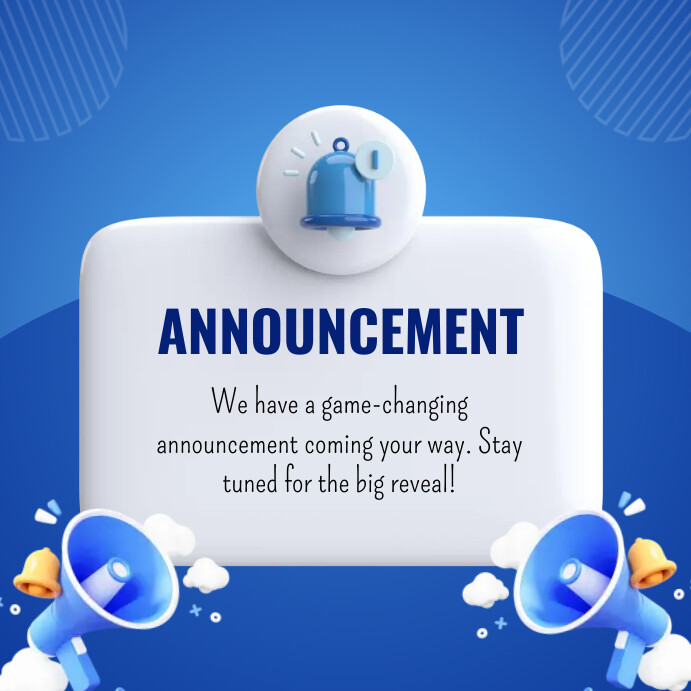 Announcement template | PosterMyWall