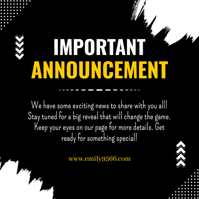 Announcement template | PosterMyWall