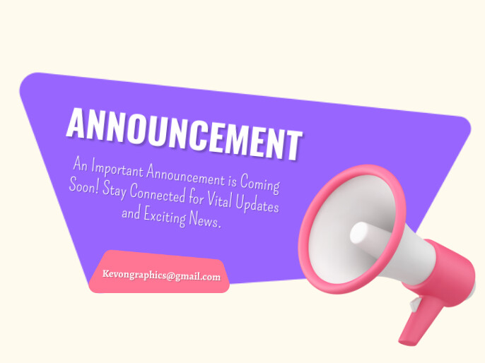 Plantilla de Announcement template | PosterMyWall