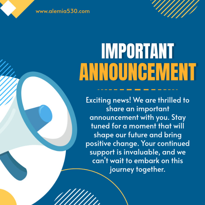 Announcement template | PosterMyWall