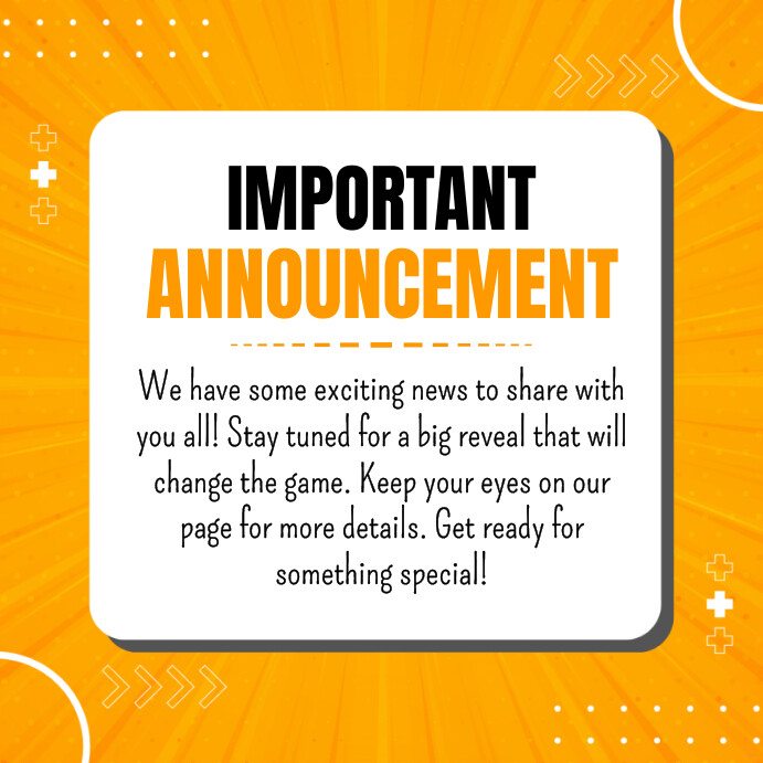 Announcement template | PosterMyWall